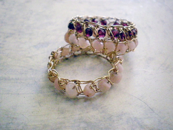 30% Off - Crochet Gold Wire Rings- Size 7.5 on Luulla