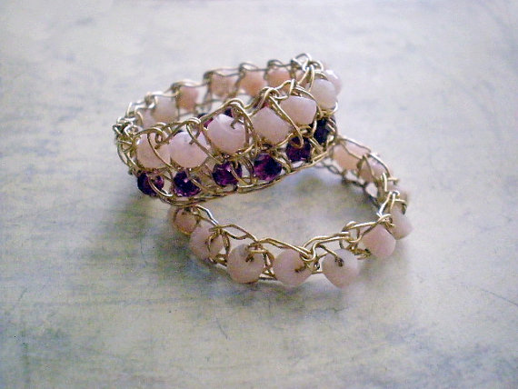 30% Off - Crochet Gold Wire Rings- Size 7.5 on Luulla